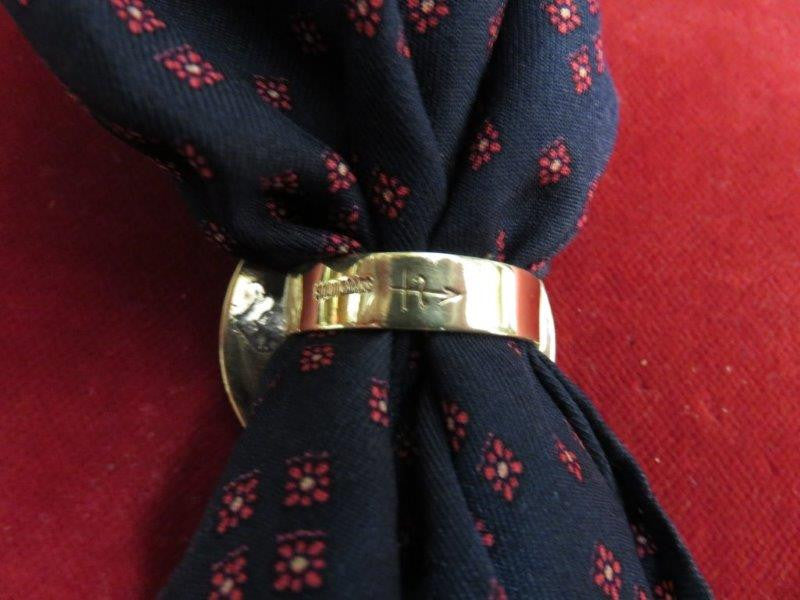 Scarf Slide: Brass Crescent Moon & Star Scarf Slide – Argent Express